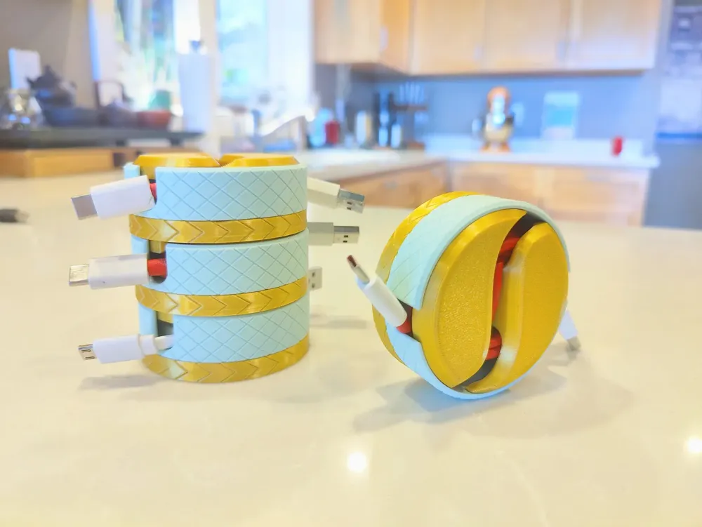 Stackable Cable/Cord Winder Organizer - Free 3D Print Model - MakerWorld