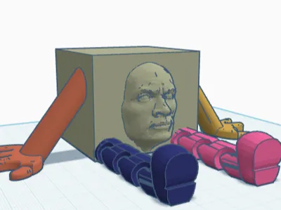 The Rock with articulated leg and hand. - Free 3D Print Model - MakerWorld