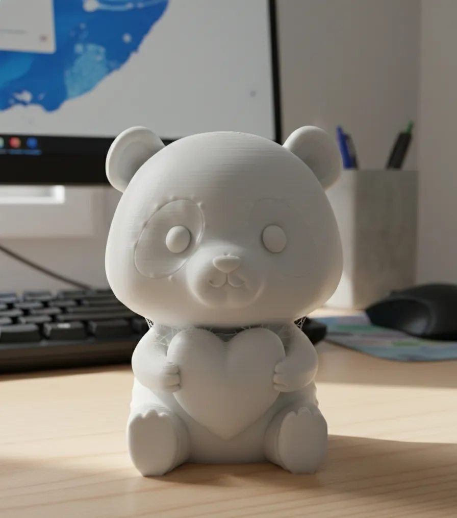 Chibi Panda Love - Valentine's Day - Free 3D Print Model - MakerWorld