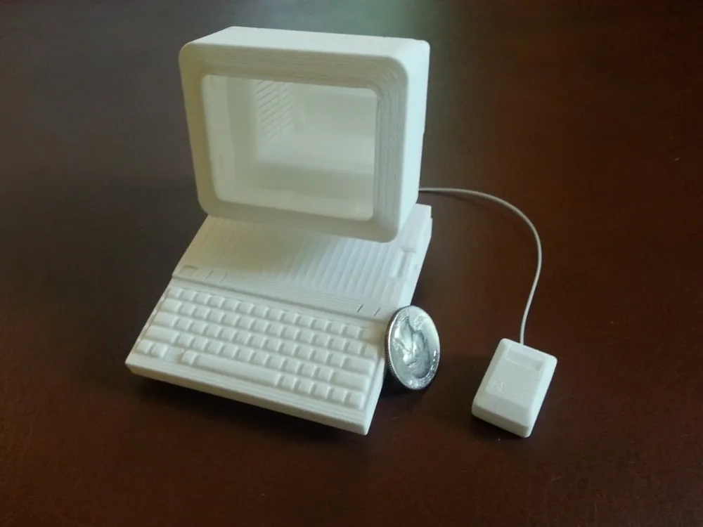 Apple IIc - 1:4 scale - flat - Free 3D Print Model - MakerWorld