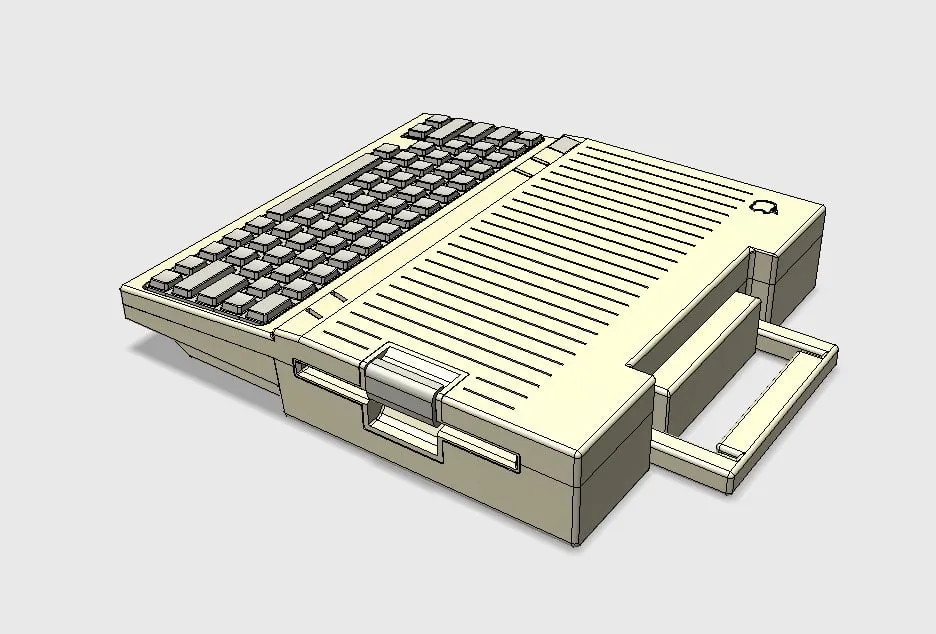 Apple IIc - 1/4 scale - Free 3D Print Model - MakerWorld