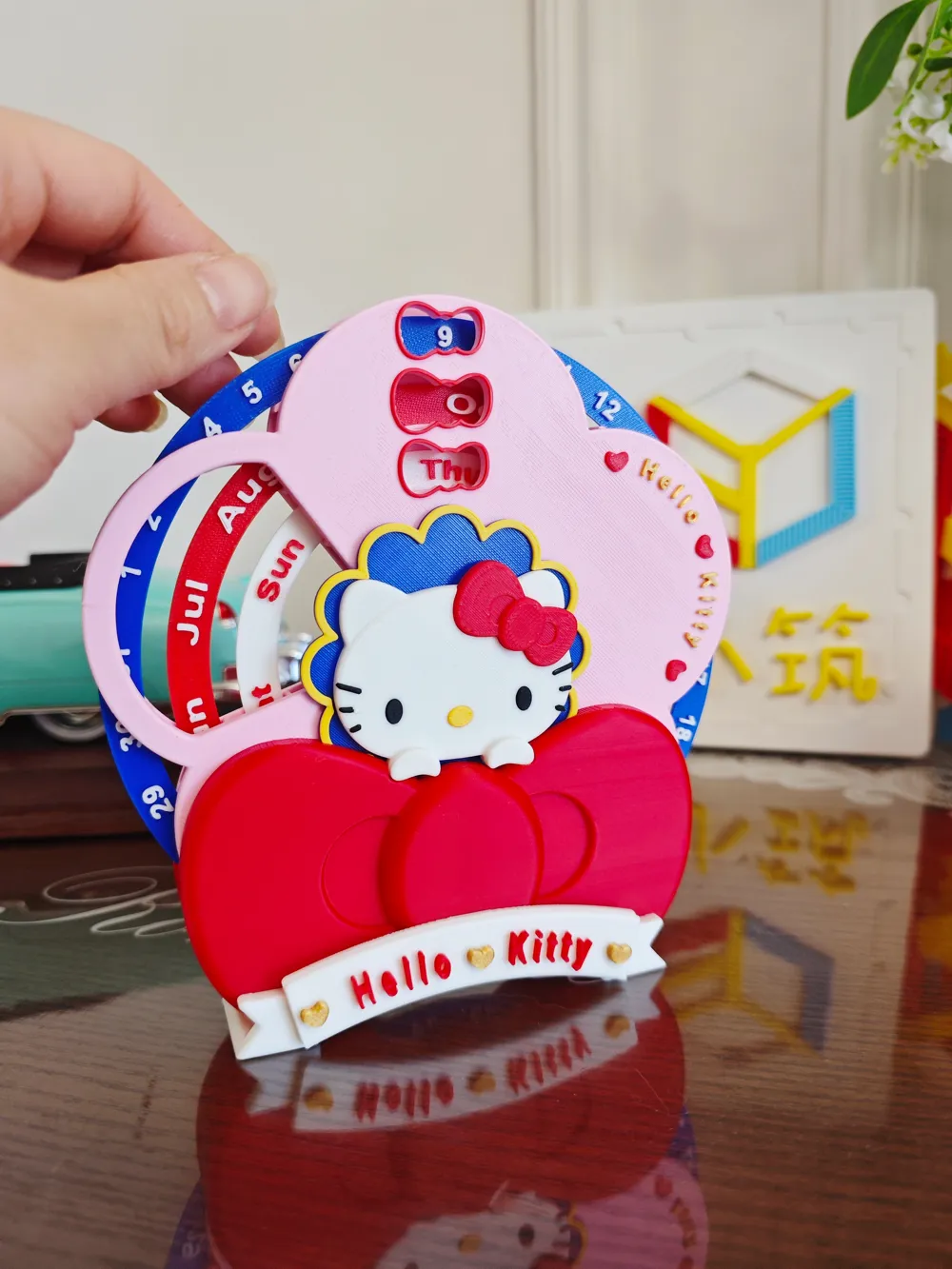 2026년 헬로키티 만화 캐릭터 만년 달력 중고 복고풍 스타일 KT 산리오 헬로키티 데스크탑 회전 달력 행운 달력 - 무료 3D ...