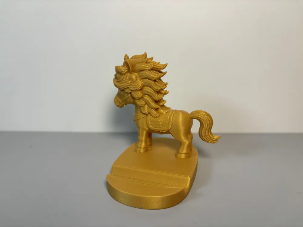 Support de téléphone cheval-lion 'Guochao' pour l'Année du Cheval 2026 ...
