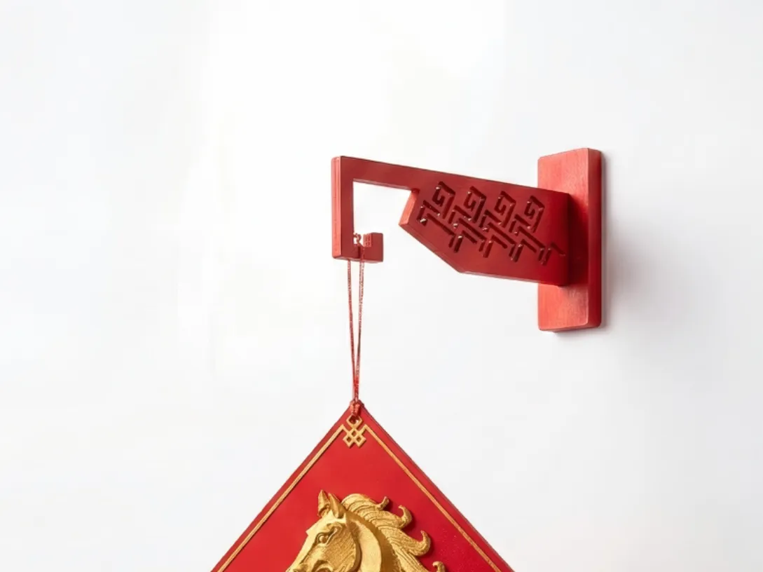 Fu Character Hanger, Lantern Bracket, New Year Decoration Wall Hook ...