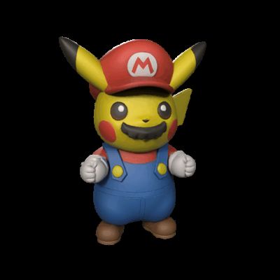 Pikachu with Mario cosplay - Free 3D Print Model - MakerWorld