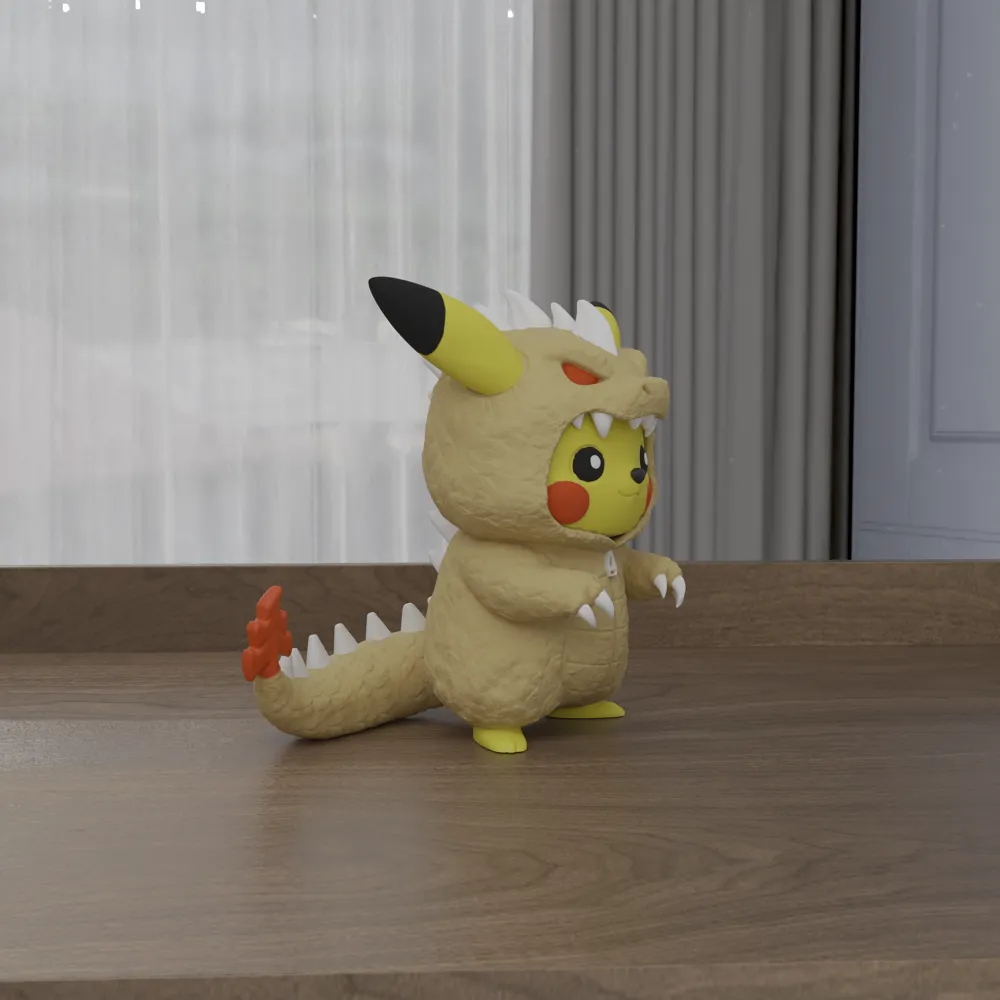 Godzilla Costume Pikachu - Free 3D Print Model - MakerWorld