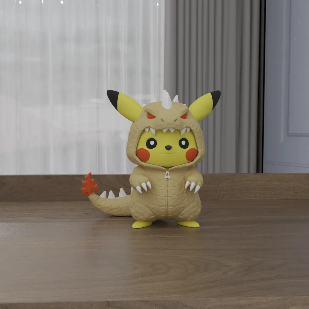 Godzilla Costume Pikachu - Free 3D Print Model - MakerWorld