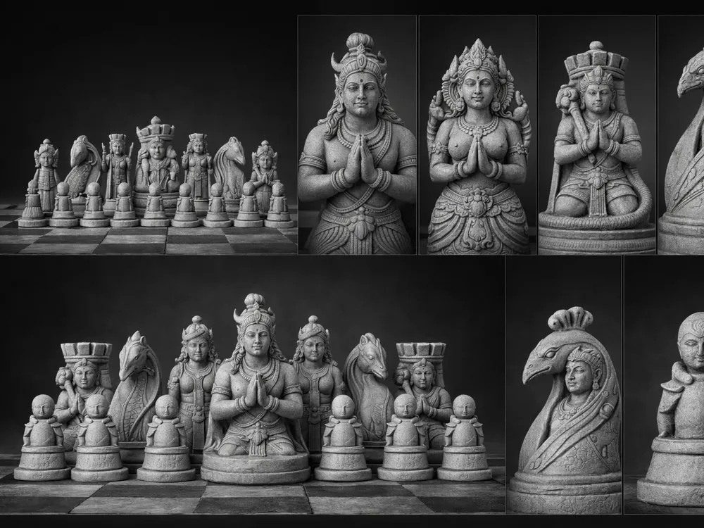 Hindu Gods Chess Set – 3D Printable Sculpt - Free 3D Print Model ...