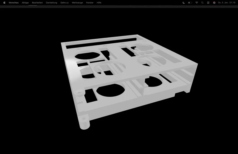 4x 2.5 HDD HOT SWAP BAY FOR 1x 5.25 DVD BAY - Free 3D Print Model ...