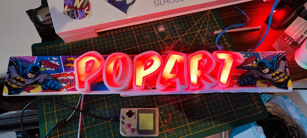 POP ART LED LETTER - Free 3D Print Model - MakerWorld