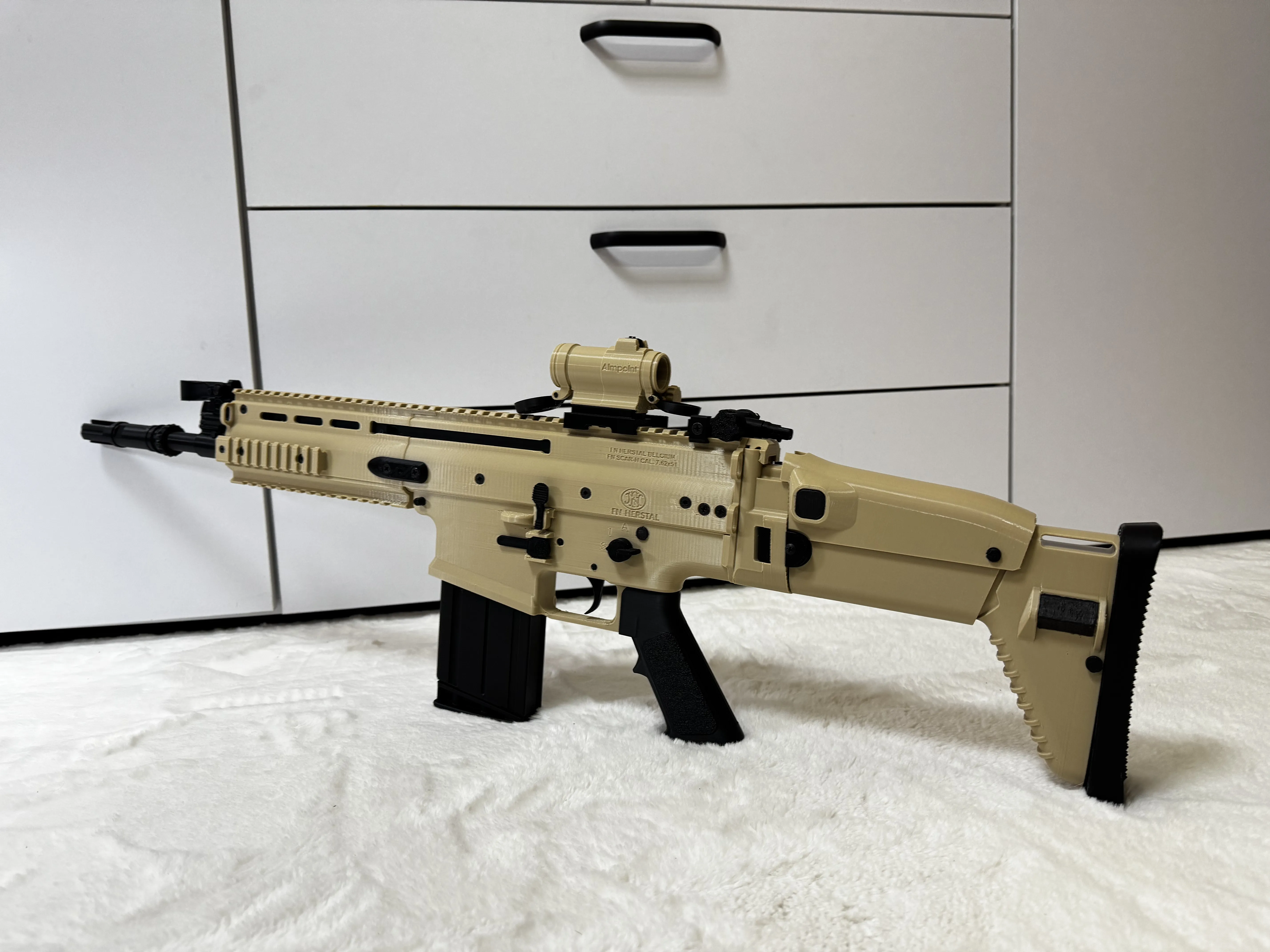FN SCAR -H MK17 CQC Battle Assault Rifle Carbine - Free 3D Print Model ...