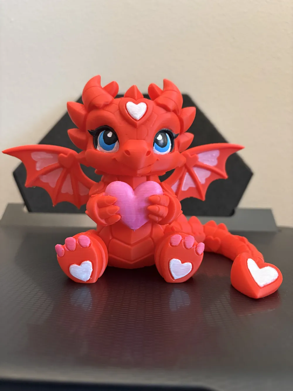 Cute Valentine's Heart Dragon - Free 3D Print Model - MakerWorld