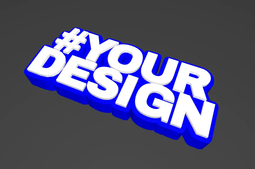 Texto de visualización paramétrico con ala - Doble línea - Modelo de ...