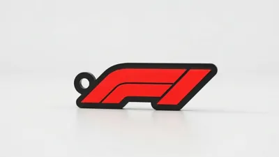 Formula 1 / f1 logo keychain - Free 3D Print Model - MakerWorld