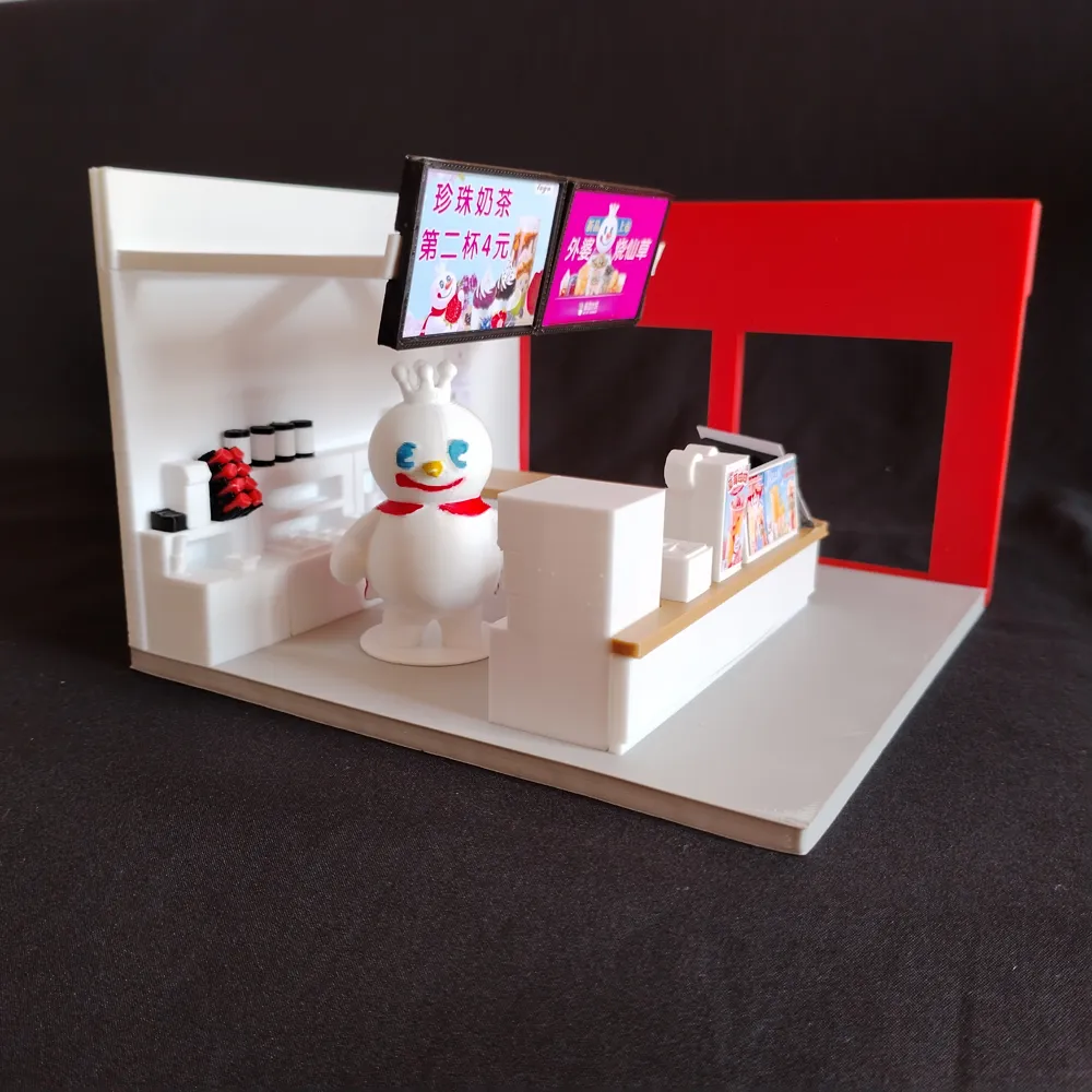 Palm-sized Mini Mixue Ice Cream & Tea Shop Miniature Scene Model - Free ...