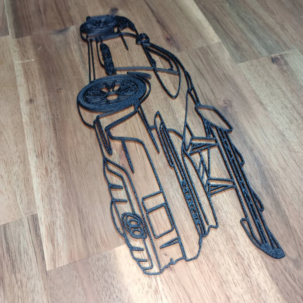 保时捷 911 GT3 RS 墙壁艺术 - 992 超级跑车 - 免费 3D 打印模型 - MakerWorld