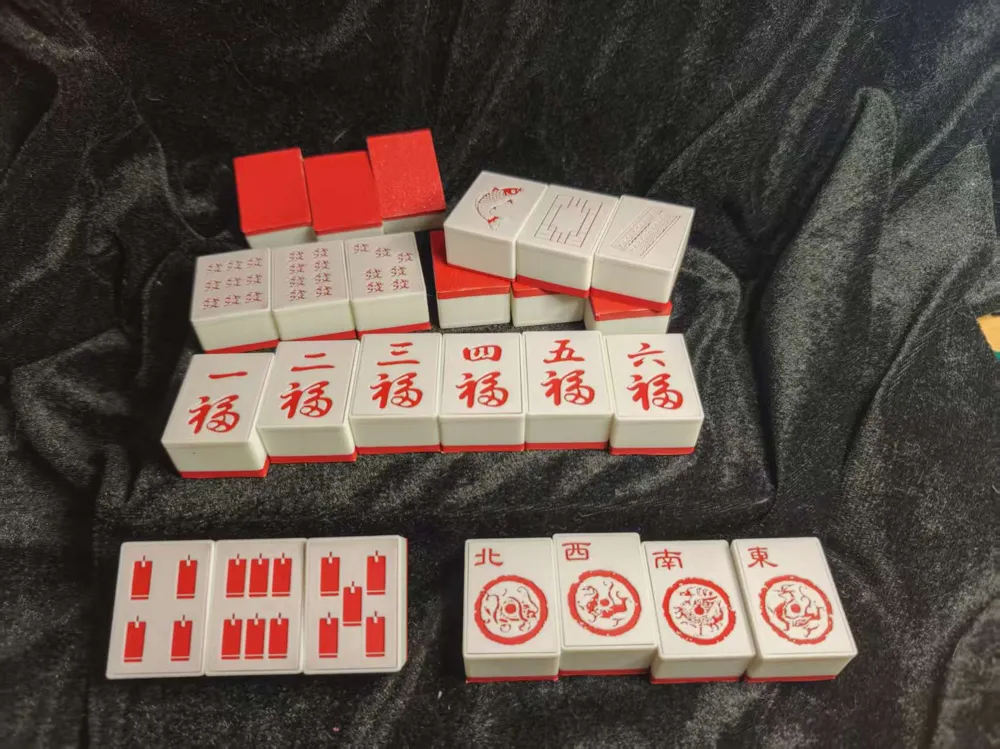 New Year Good Fortune Mahjong Tile Set - Free 3D Print Model - MakerWorld
