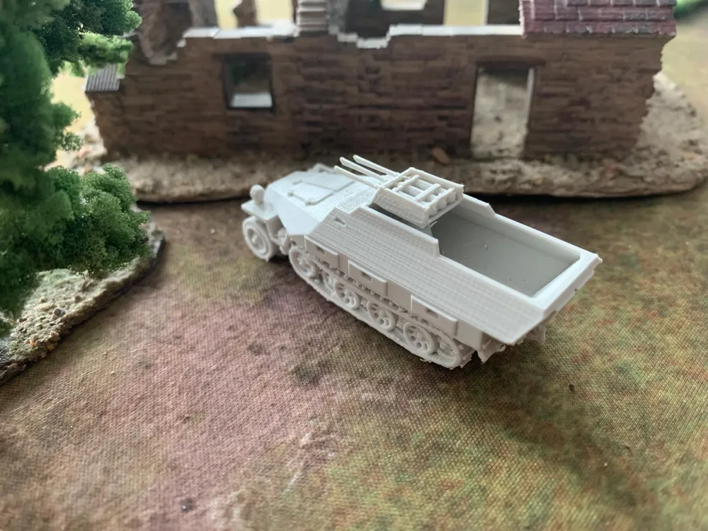 SdKfz 251/21 trilling flak halftrack - Free 3D Print Model - MakerWorld