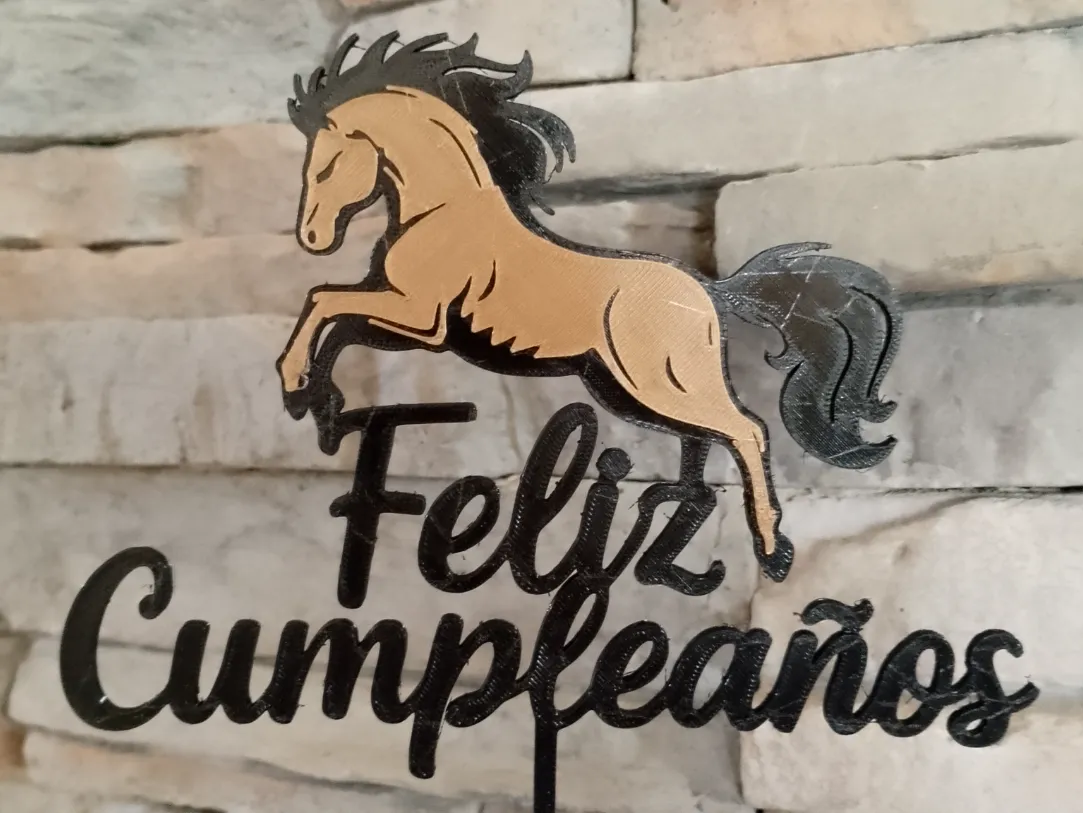 horse cake topper - Free 3D Print Model - MakerWorld