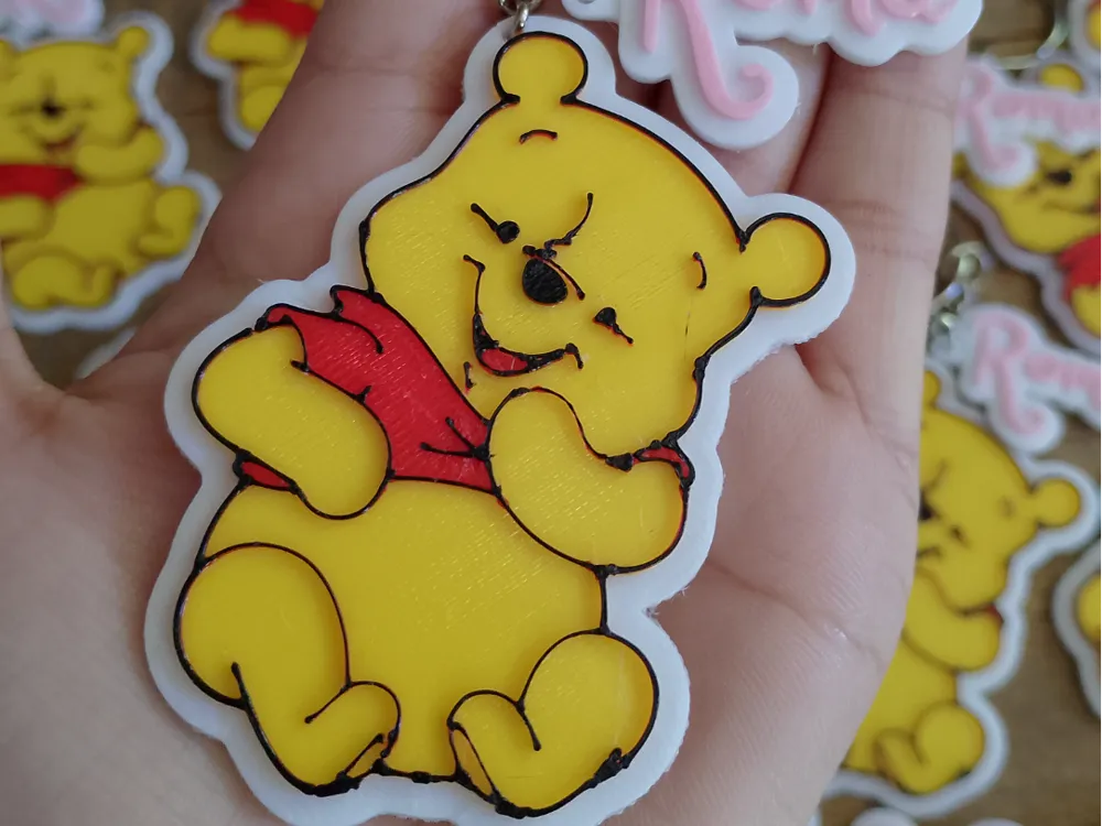 Winnie the Pooh keychain - Free 3D Print Model - MakerWorld