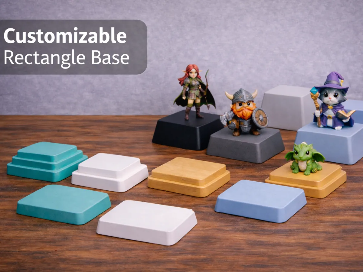 Custom Figure Base – Rectangular - Free 3D Print Model - MakerWorld