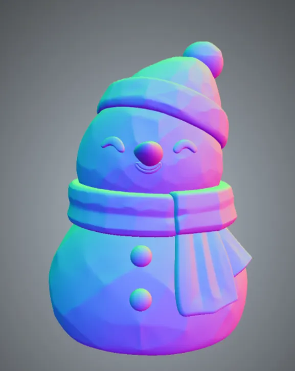 Cute Low Poly Snowman - Free 3D Print Model - MakerWorld