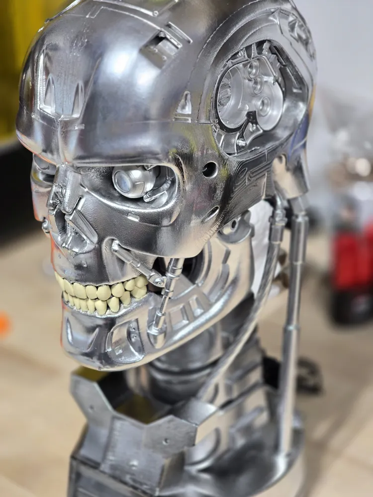 Terminator T-800 Bust - Free 3D Print Model - MakerWorld