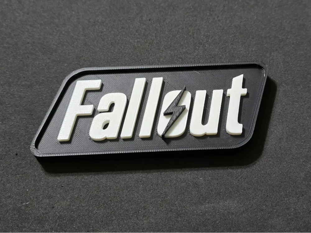 Fallout Logo - NO AMS - Free 3D Print Model - MakerWorld