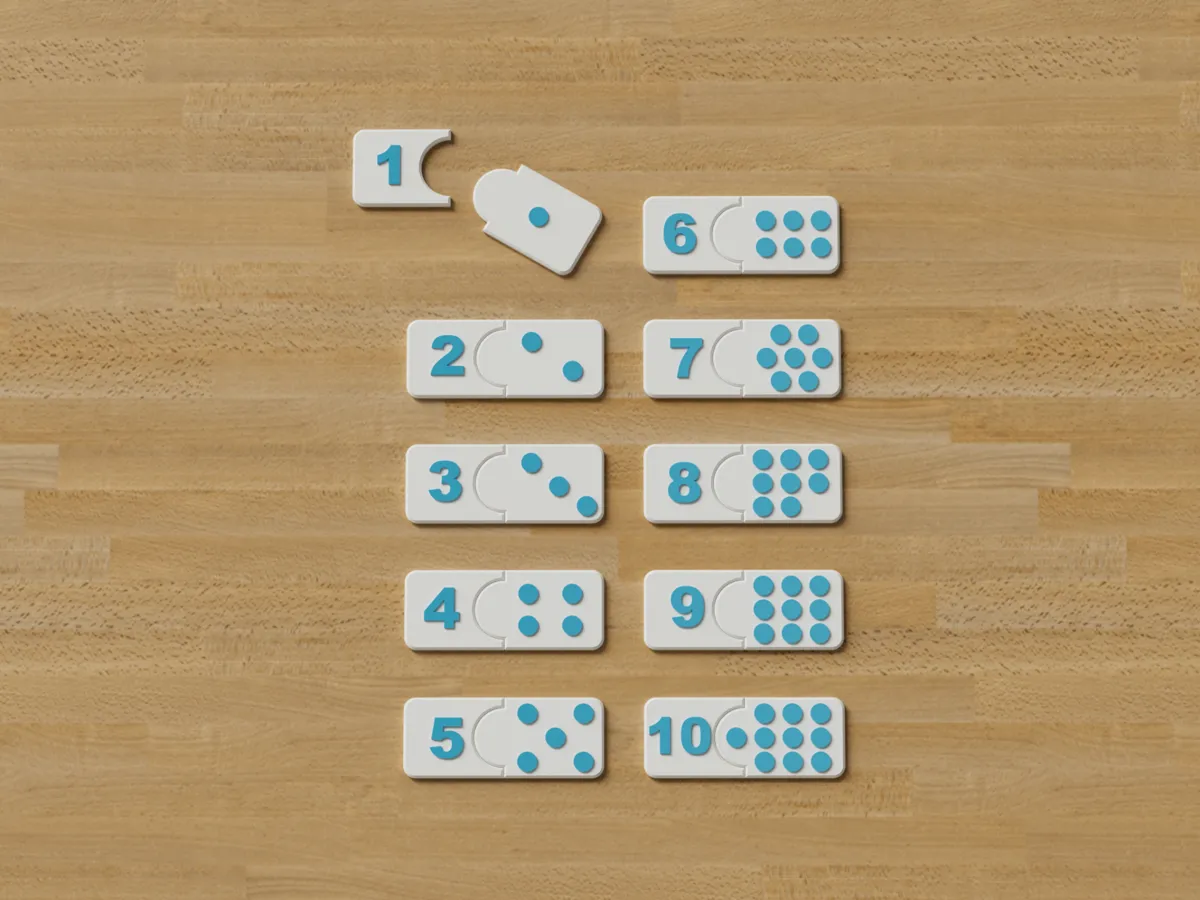 Domino numbers - puzzle - Free 3D Print Model - MakerWorld