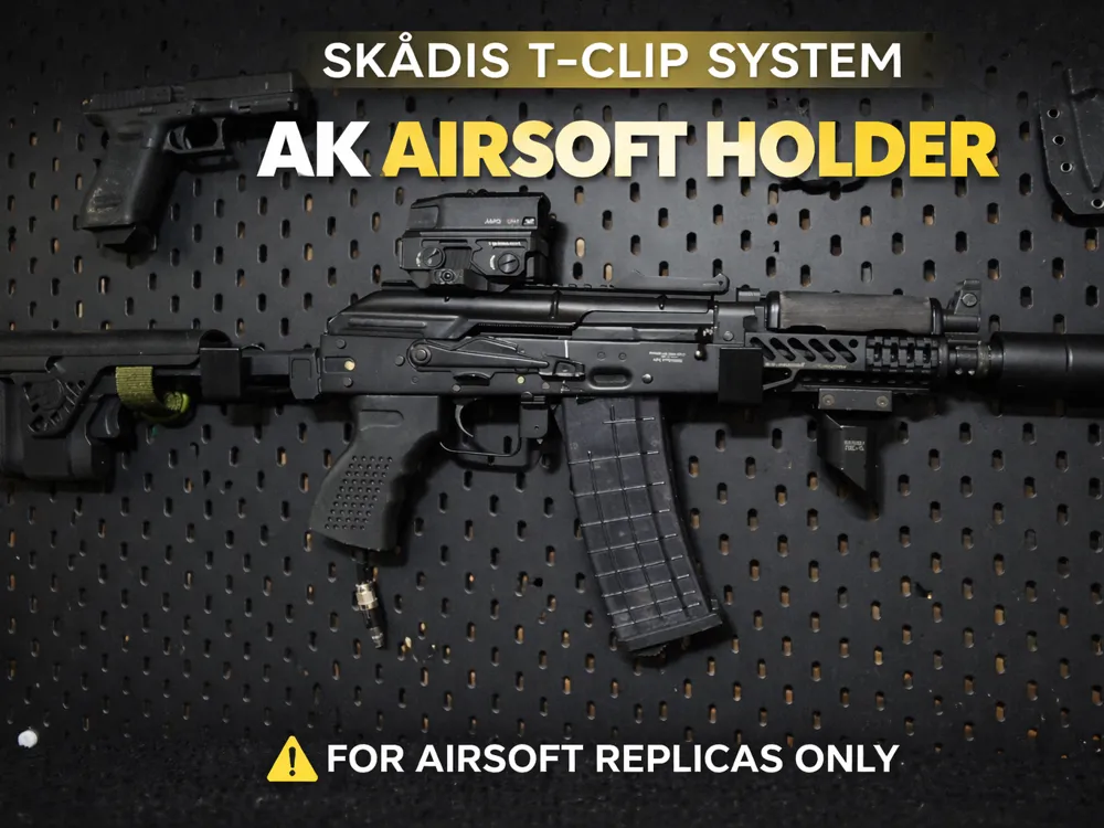 AK (Airsoft) wallmount for Skadis - Free 3D Print Model - MakerWorld