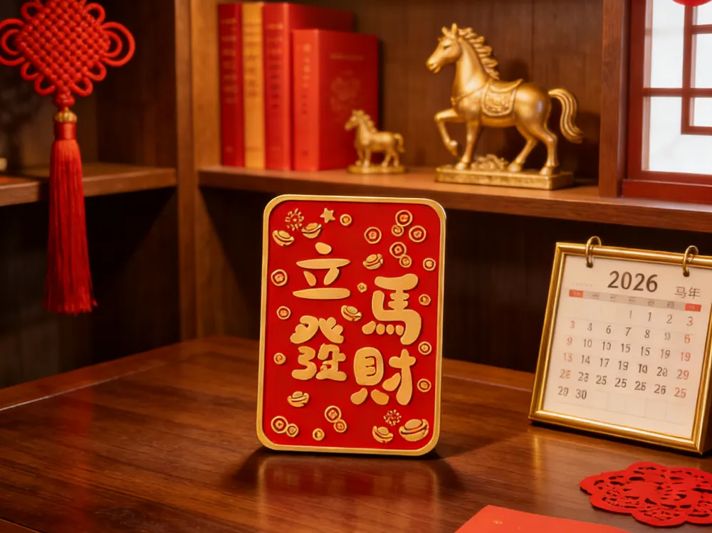 Year of the Horse Desktop Photo Frame Ornament for Instant Prosperity ...