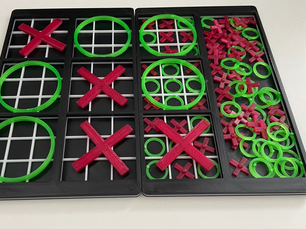 Ultimate Tic-Tac-Toe Embedded Magnets - Free 3D Print Model - MakerWorld