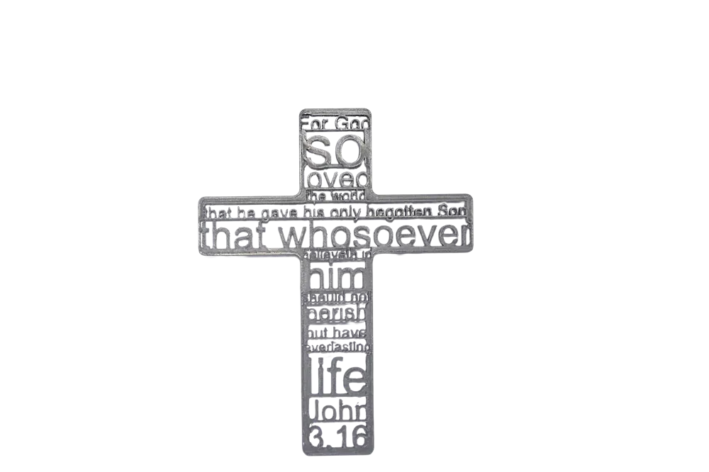 Cross, bible verse, John 3.16 - Free 3D Print Model - MakerWorld