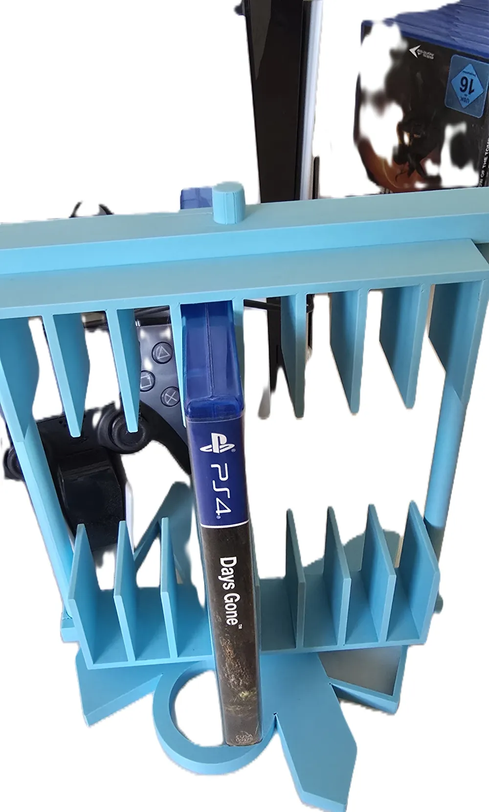 PS4 PS5 game stand for 16 discs - Free 3D Print Model - MakerWorld