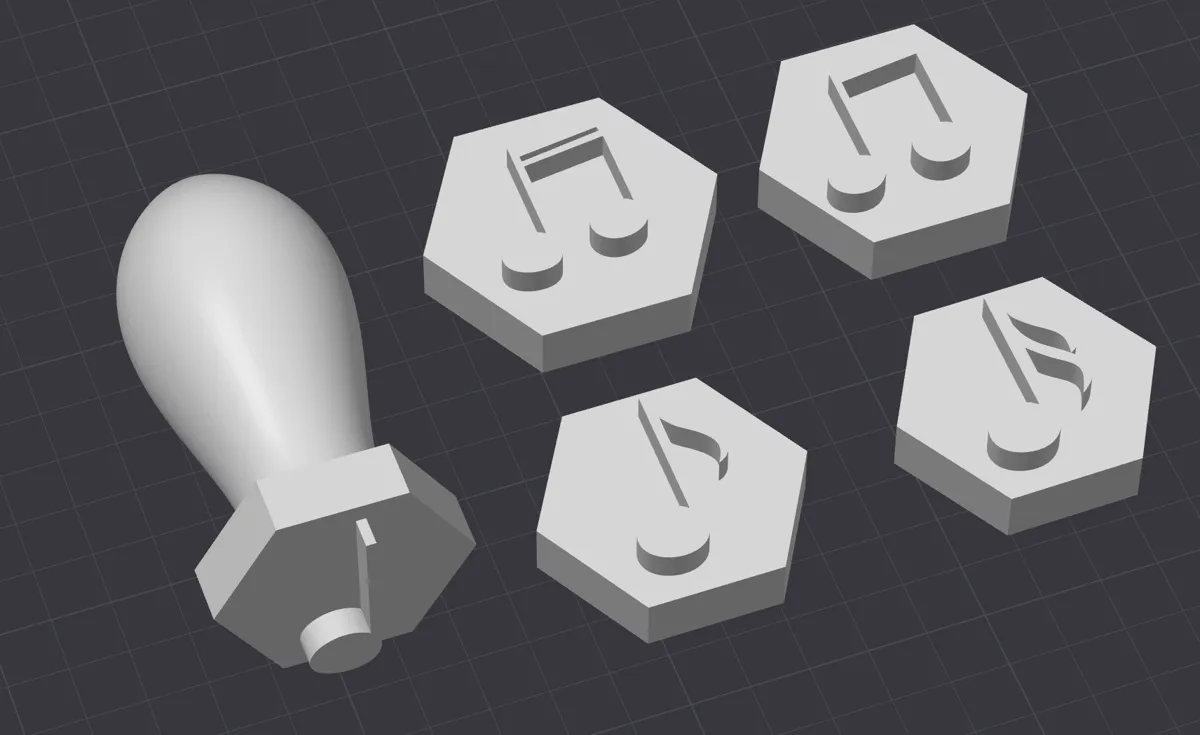 Music note stamps - Free 3D Print Model - MakerWorld