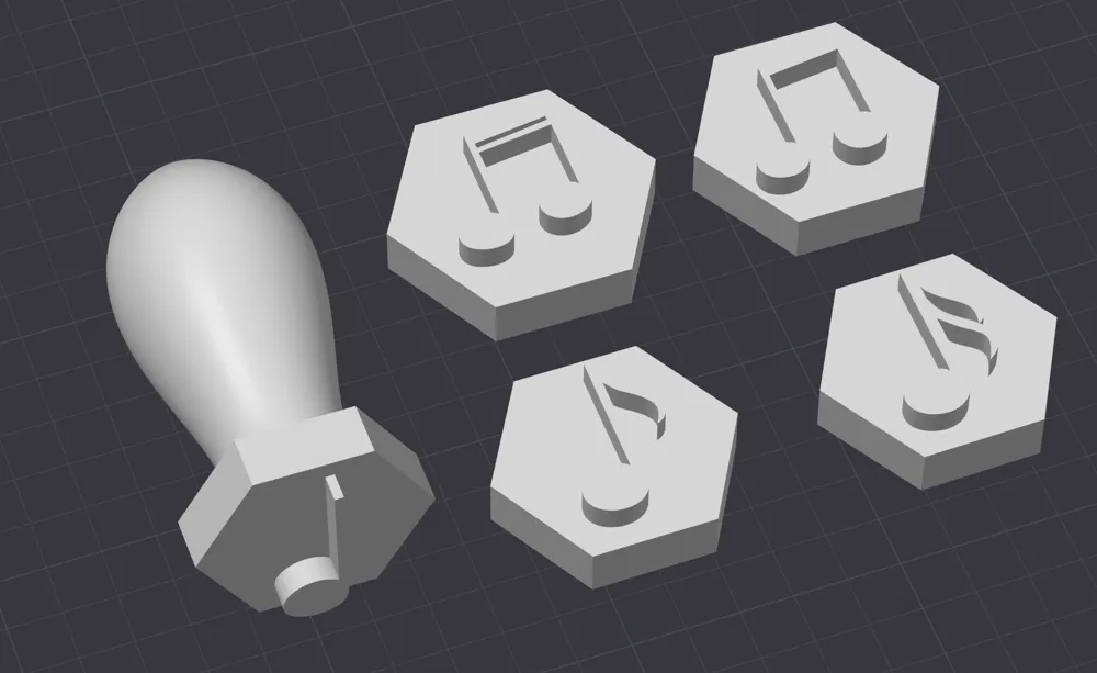 Music note stamps - Free 3D Print Model - MakerWorld