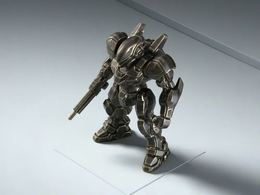BattleBot Mecha – Sci-Fi Robot Figurine - Free 3D Print Model - MakerWorld