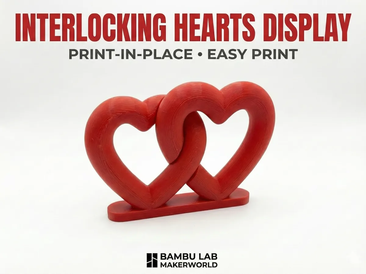 Amour Éternel - Sculpture Cœurs Entrelacés - Modèle d'Impression 3D ...