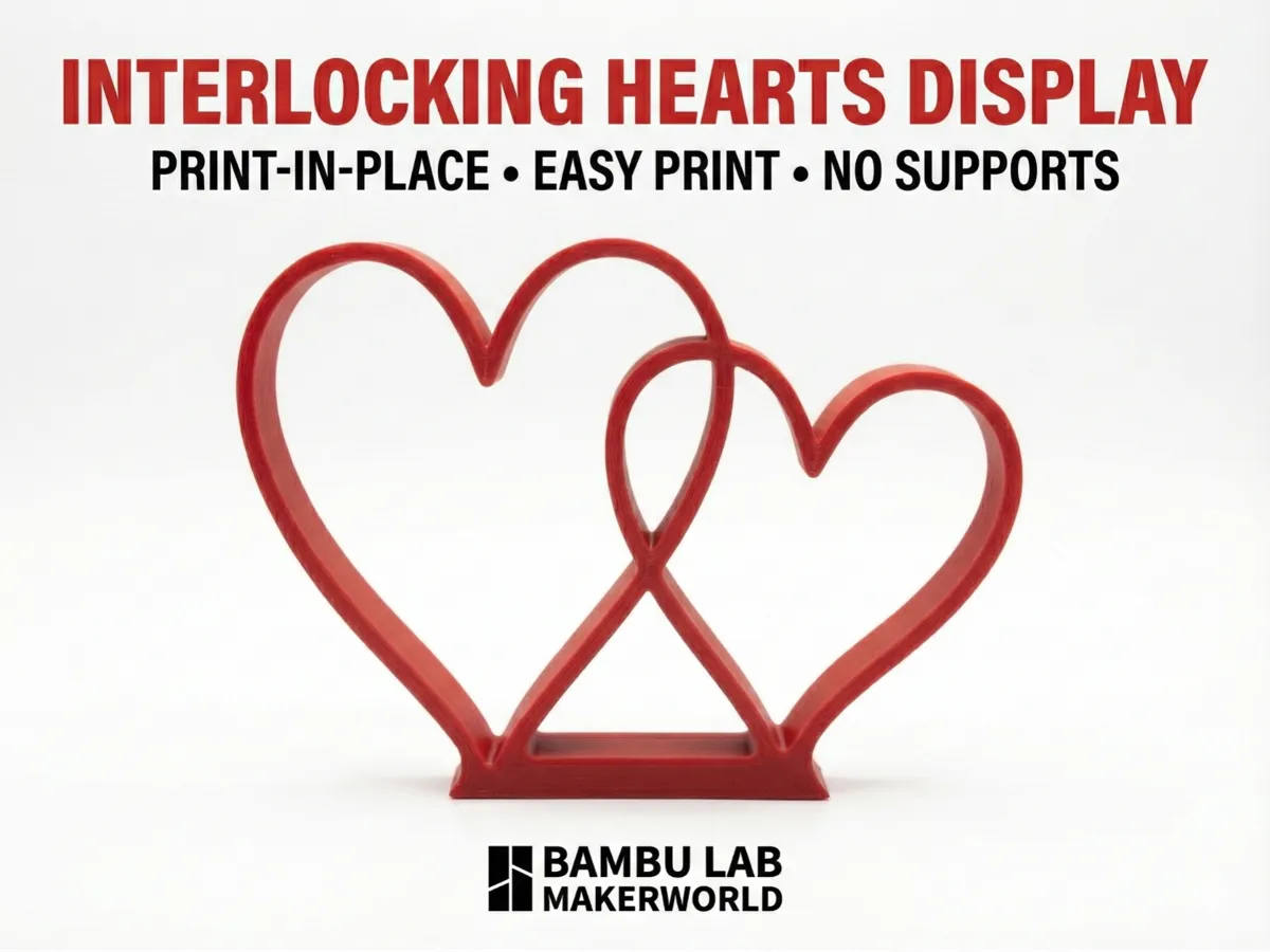 Interlocking Hearts Unity Display - Print-in-Place - Free 3D Print ...