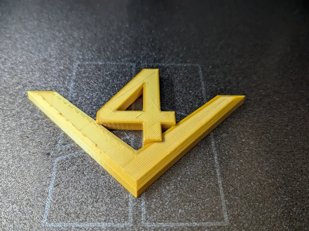 V4 Logo - Free 3D Print Model - MakerWorld