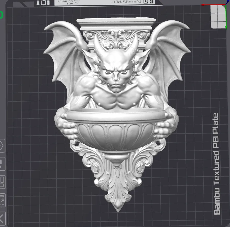 Gargoyle Wall Planter Sconce - Free 3D Print Model - MakerWorld