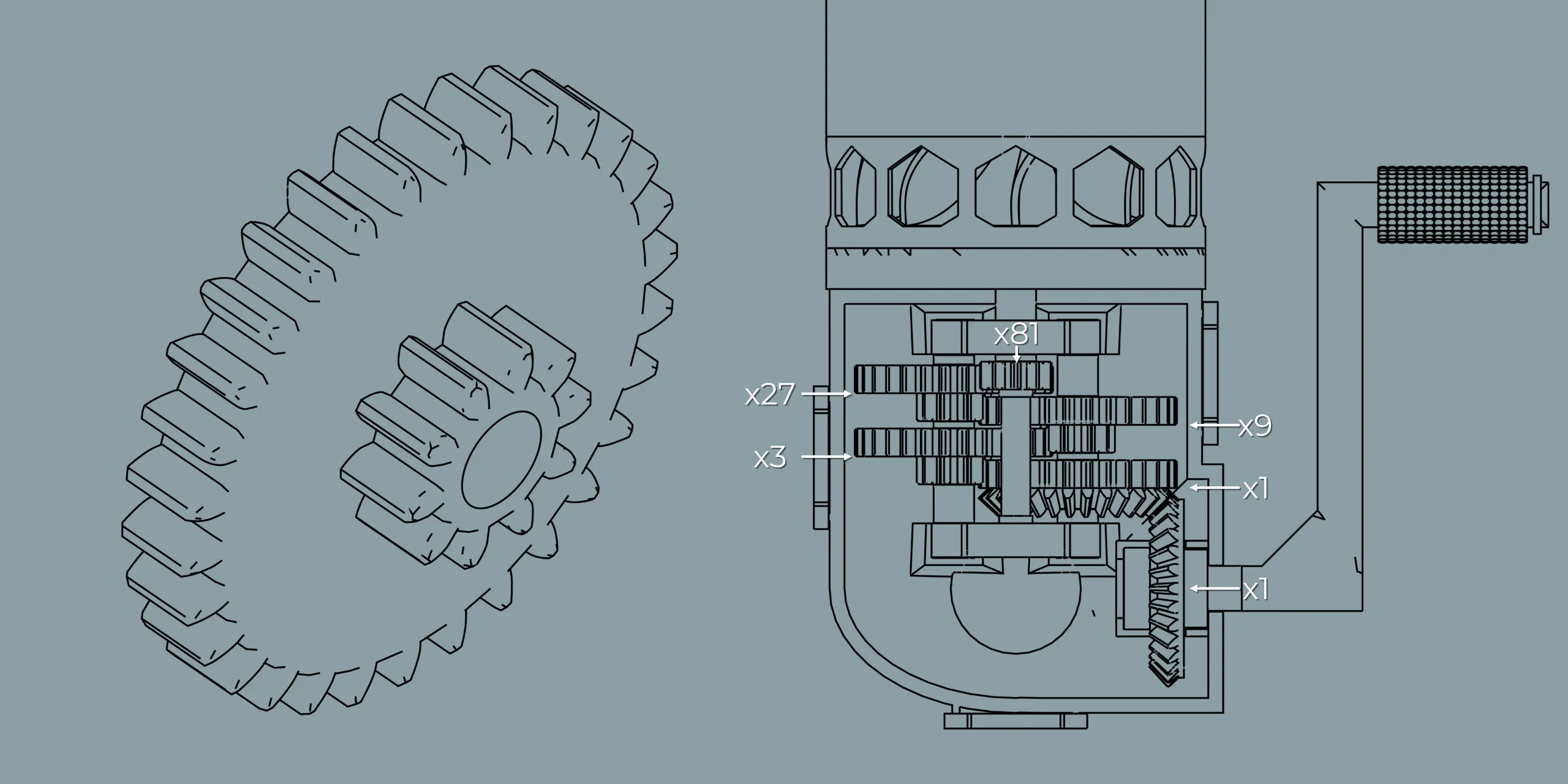 Vac-Attack - 高速传动，手摇驱动 - 免费 3D 打印模型 - MakerWorld
