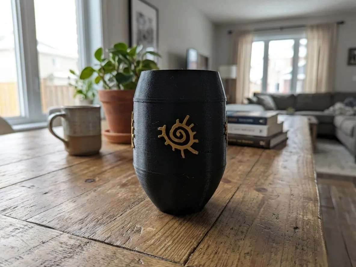 Ancient Sun Tribal Vessel - Free 3D Print Model - MakerWorld