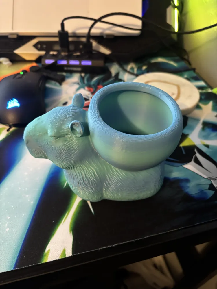 Capybara Pencil holder - Free 3D Print Model - MakerWorld