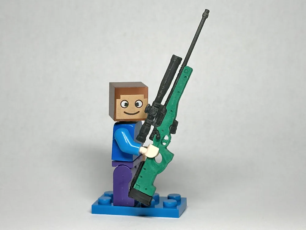 Lego Minifigure AWM Sniper Rifle - Free 3D Print Model - MakerWorld