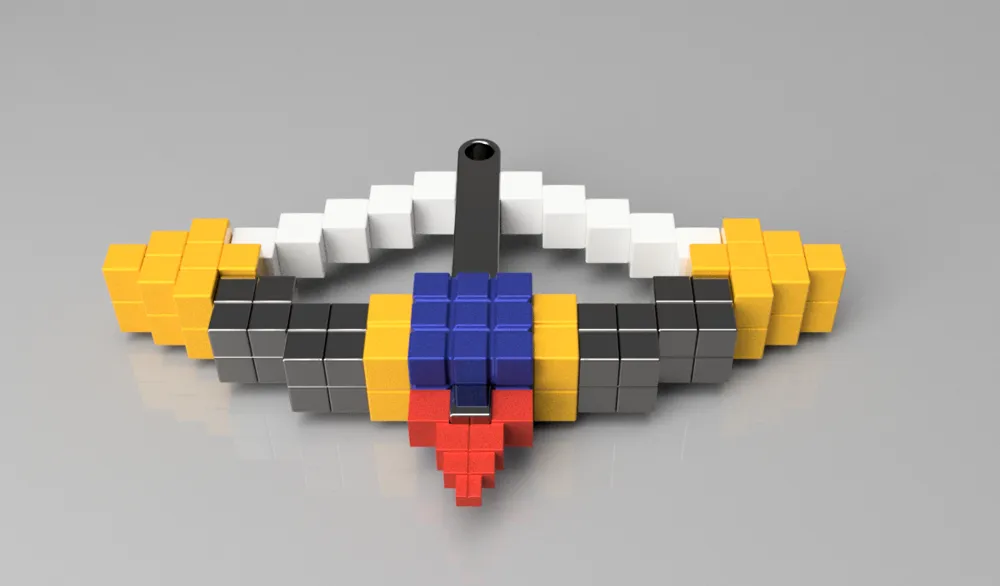 Minecraft Bow and Arrow Multi-part Color-Separated Version - Free 3D ...