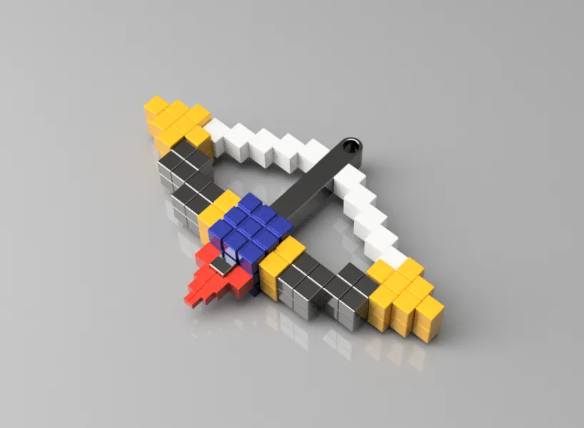 Minecraft Bow and Arrow Multi-part Color-Separated Version - Free 3D ...