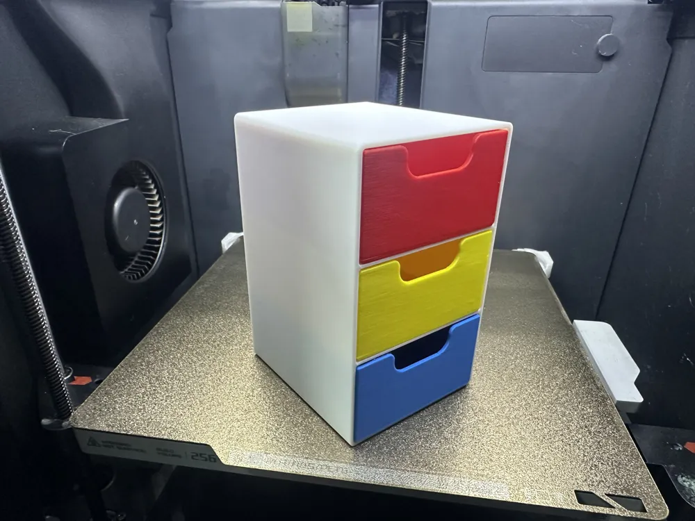 Mini Desktop Three-Drawer Storage Box 9cm length, 8cm width, 13cm ...