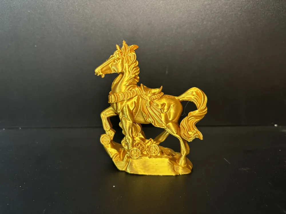 Caballo Dorado de la Suerte del Año del Caballo, Adorno de Caballo ...