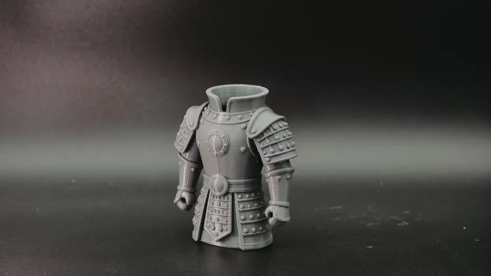 Warrior and Flowers: Ancient Armor Vase - Free 3D Print Model - MakerWorld